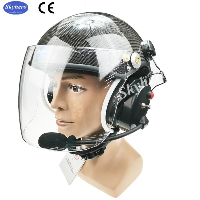 Carbon Fiber Active Noise Reduction Paramotor Helmet With Full Headset ...