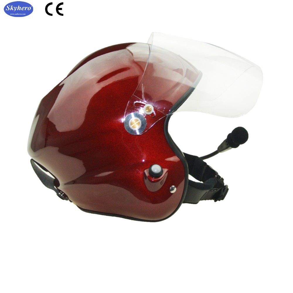 EN 966 Paramotor helmet two side PTT headset 13 years professional ...
