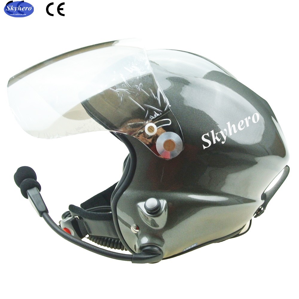 Grey Paramotor helmet GD-G with full headset PPG helmet Noise cancel ...