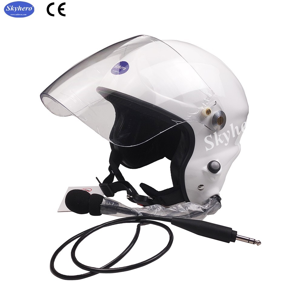 Powered paraglider helmet PPG helmet white Paramotor helmet 820g+/-50g ...