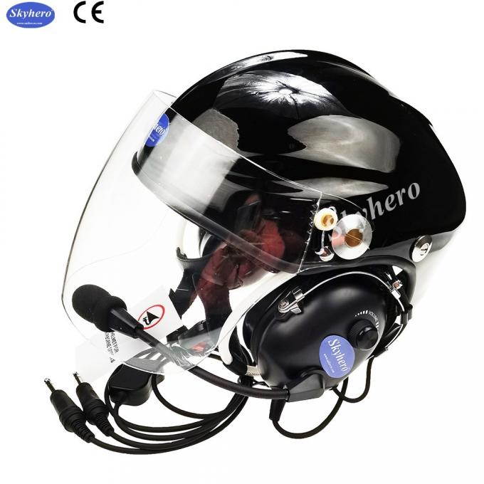 CE certificated Aviation helmet high quality aircraft helmet black ...