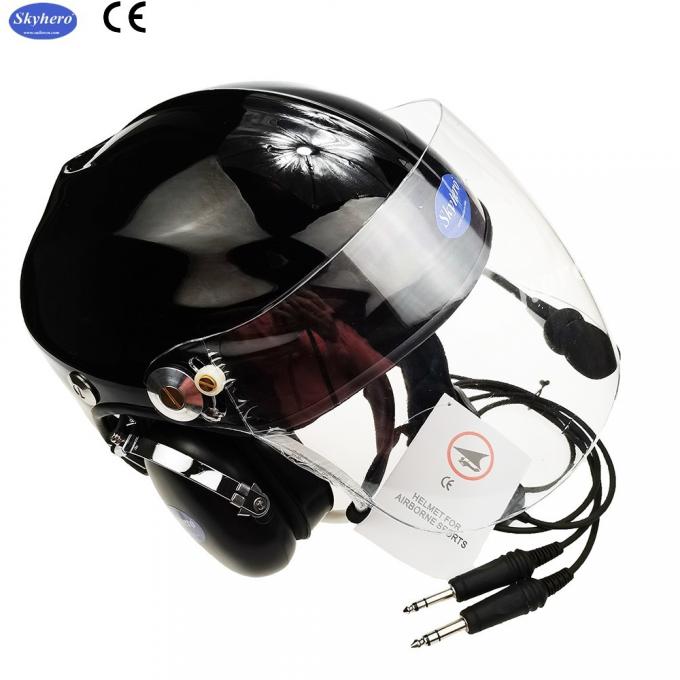 Black Aviation helmet high quality aircraft helmet light fly helmet for ...